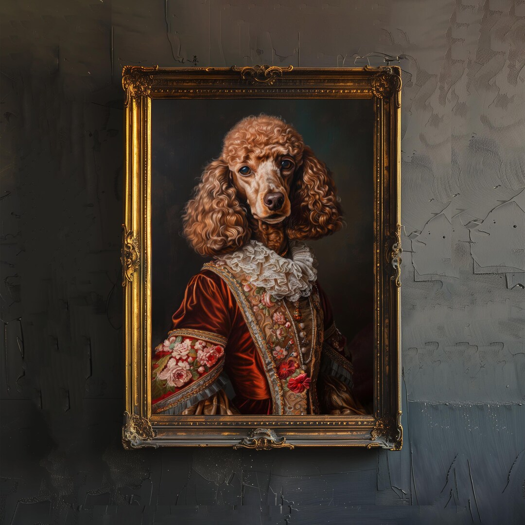 Gothic Poodle Aristocrat Print Dark Academia Art Gothic Home Decor ...