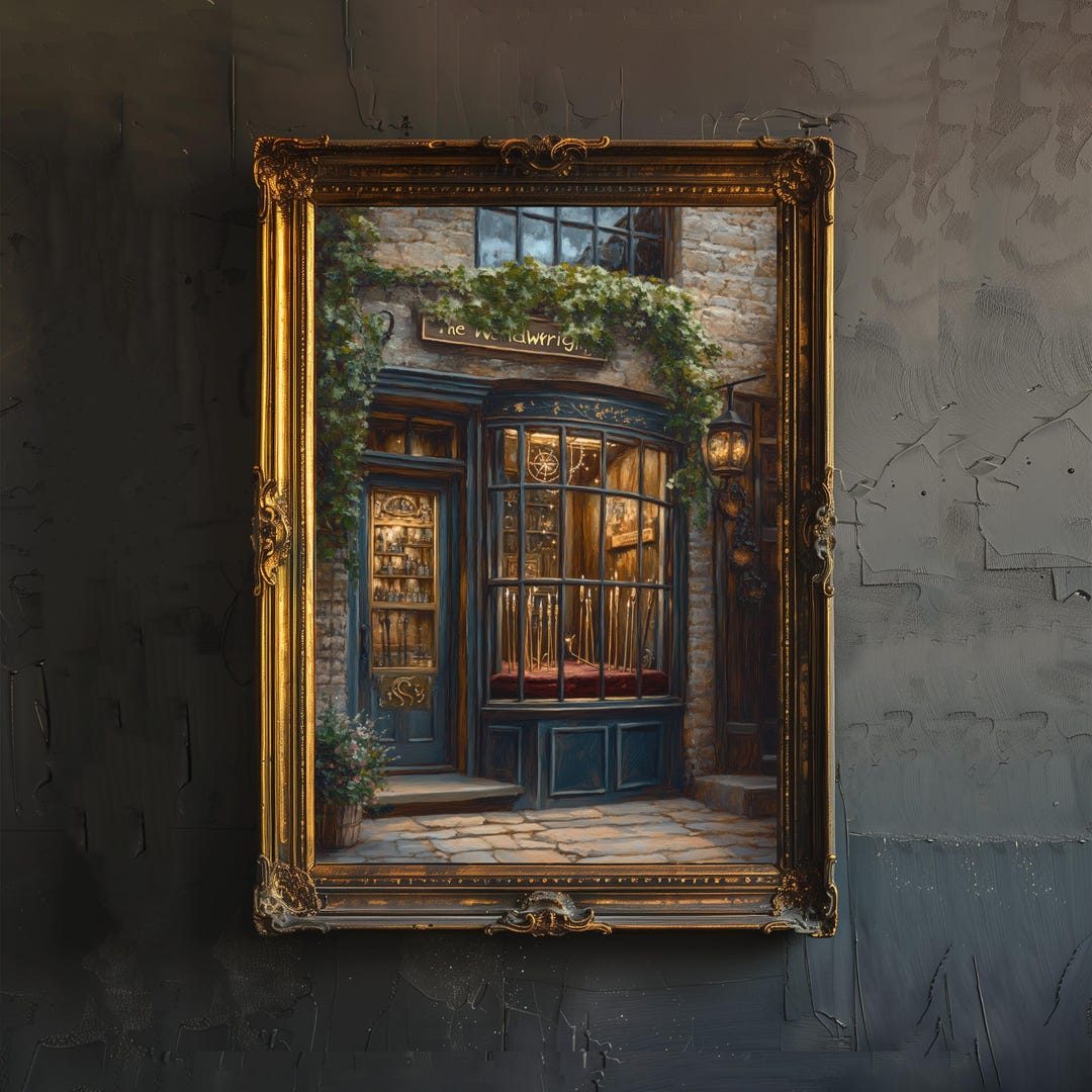 Wand Shop Poster Cottagecore Decor Dark Academia Art Enchanted ...