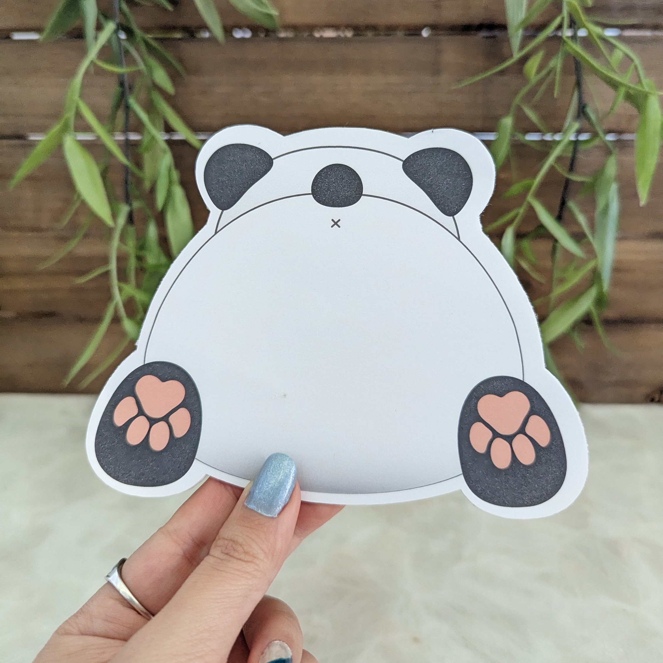 Kawaii Panda Butt Notepad | Die Cut Memo Pad, 20 Tear-off Sheets - Etsy