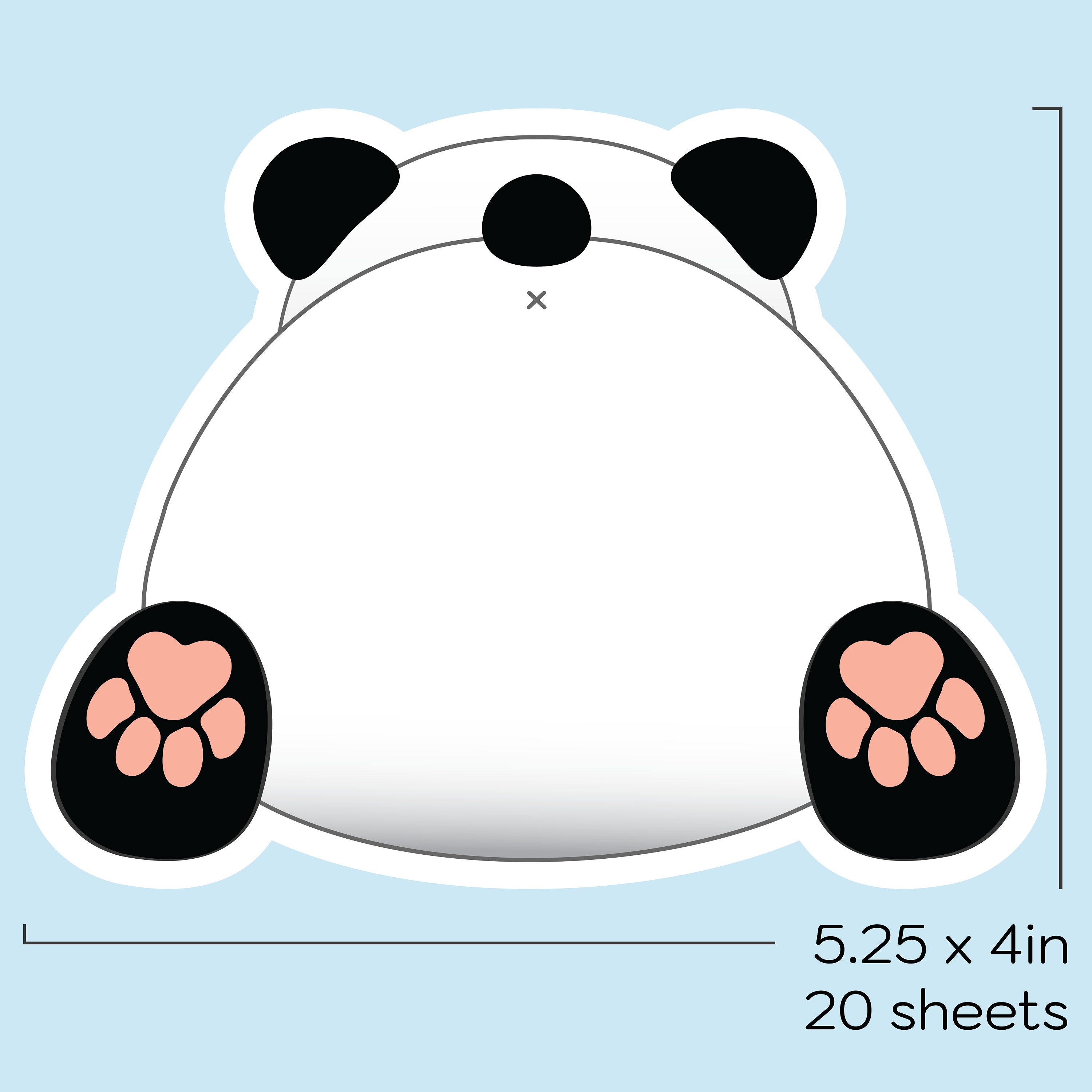 Kawaii Panda Butt Notepad | Die Cut Memo Pad, 20 Tear-off Sheets - Etsy