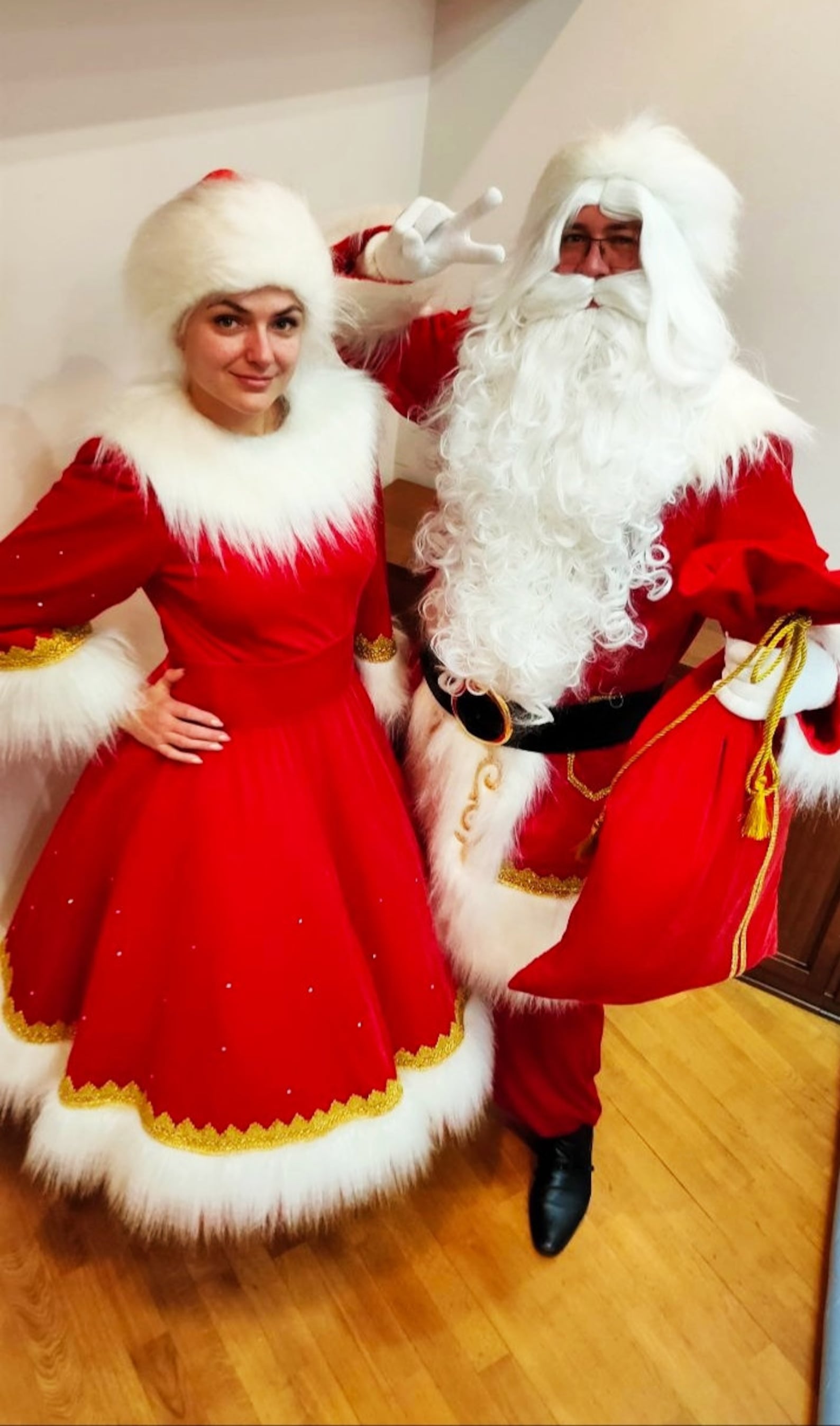 Mrs Claus Professional Adult Costume Masquerade Christmas Etsy
