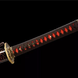 Handmade Crafts Hellfire Katana Sword Handmade Japanese Samurai Sword ...