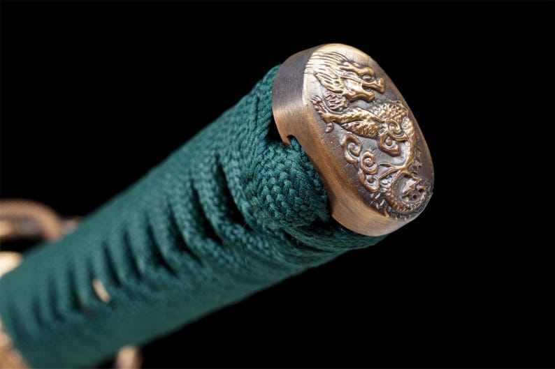 Handmade Japanese Katana Art - Solar Gold Damascus Steel Blade,mythical ...