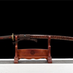 Handmade Crafts Hellfire Katana Sword Handmade Japanese Samurai Sword ...