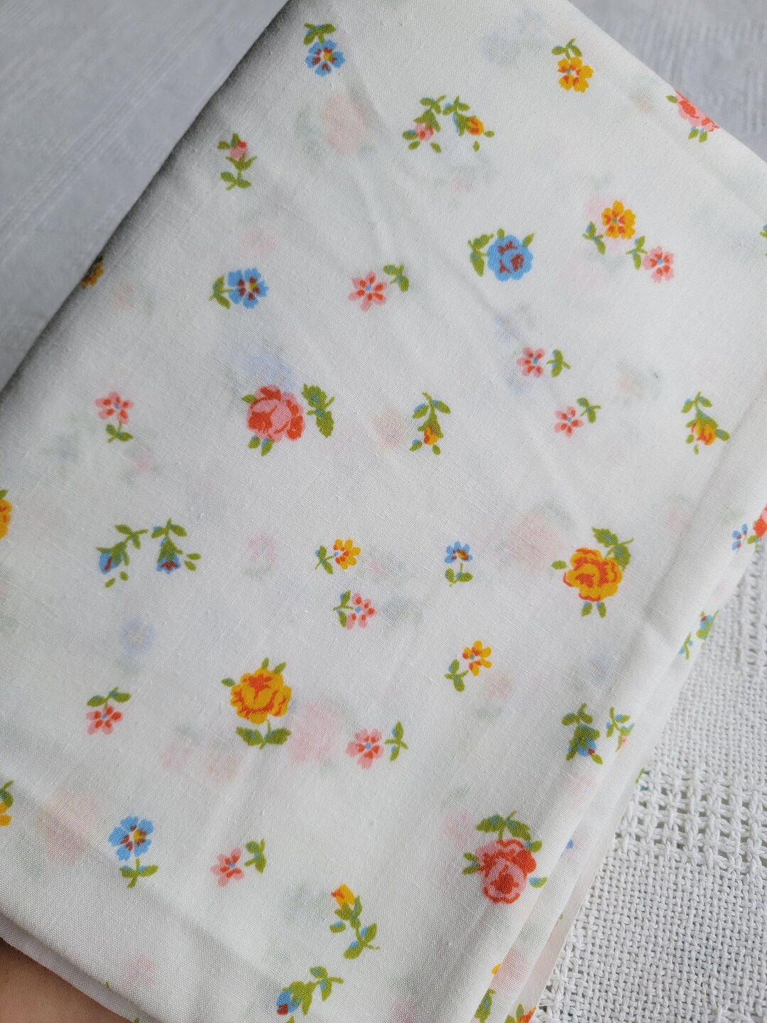 Vintage Sears & Roebuck Twin Flat 70s Pink Orange Blue and - Etsy
