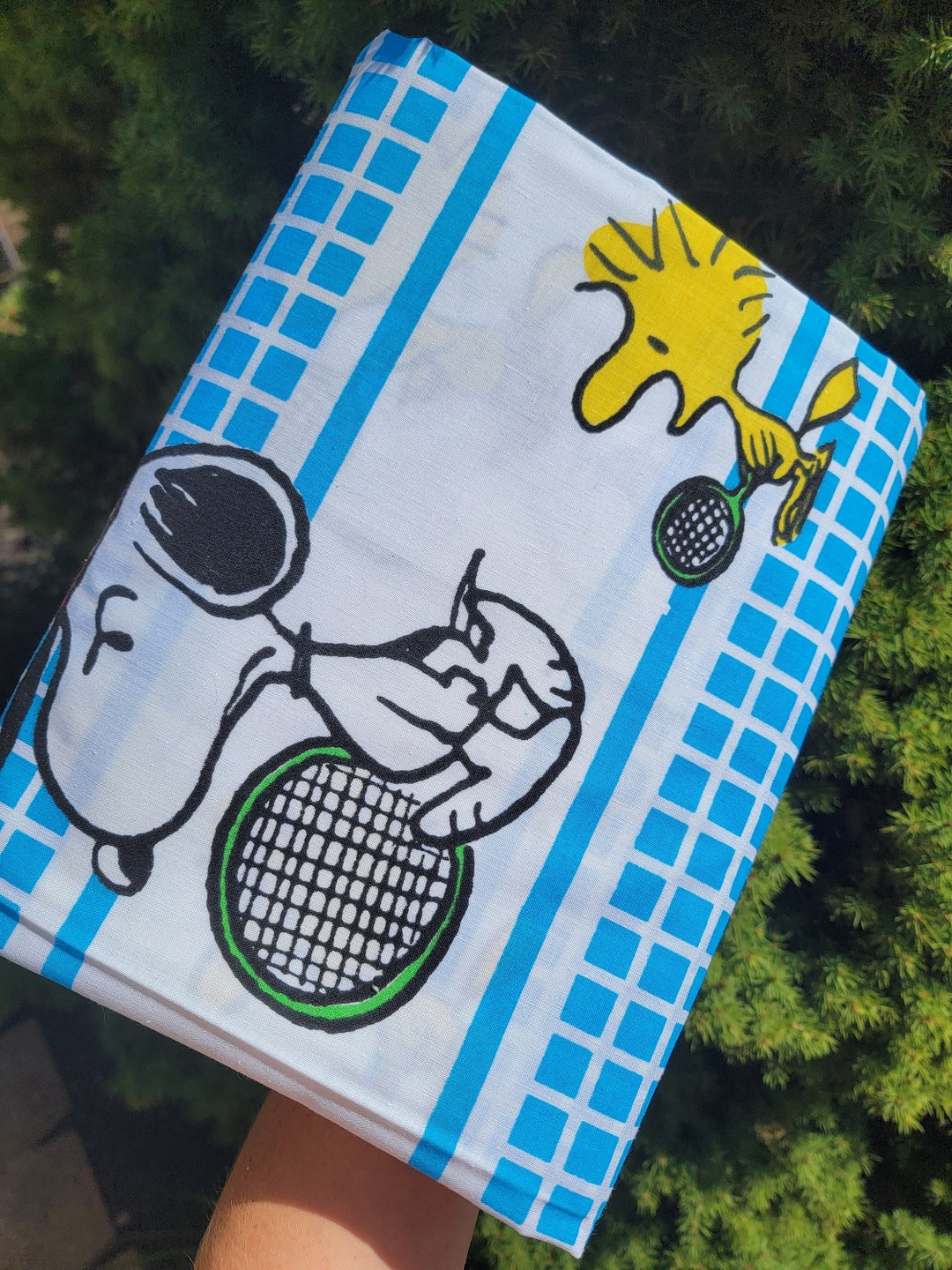 Vintage 70s Twin Flat Snoopy and Woodstock Tennis Sheet - Etsy