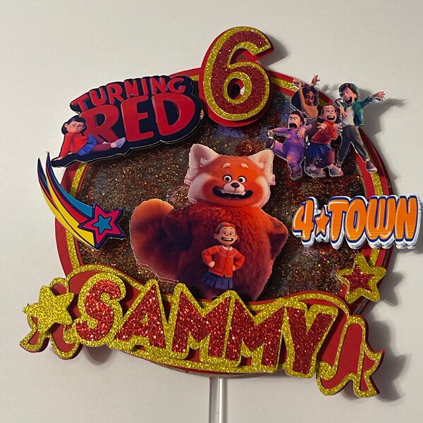 Turning Red Cake Topper - Etsy