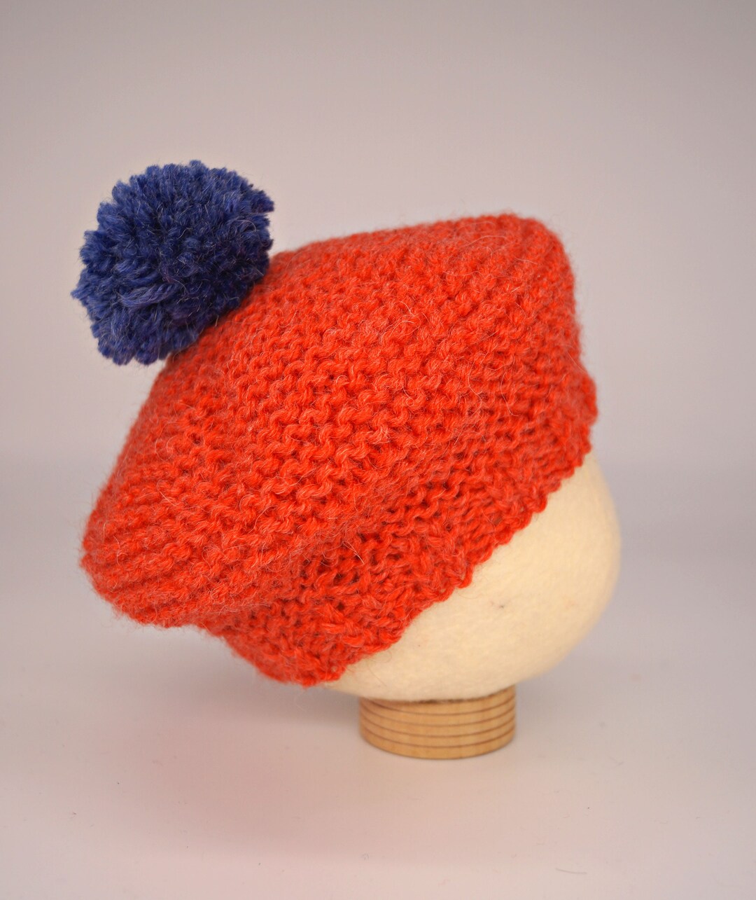 Hand Knit Baby Beret Hat, Baby Alpaca Chunky Beret Hat, Knit Todler Hat ...