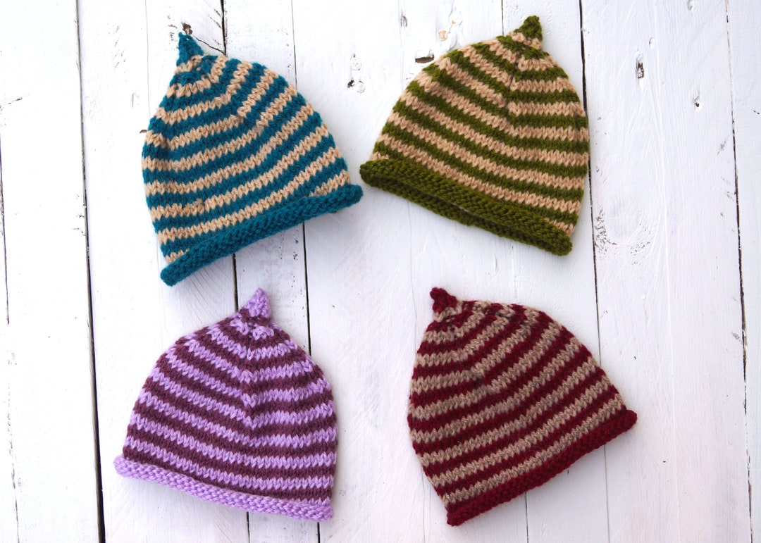 Knitting Pattern for Baby Pixie Beanie Hat, Beginners Knitting Pattern ...
