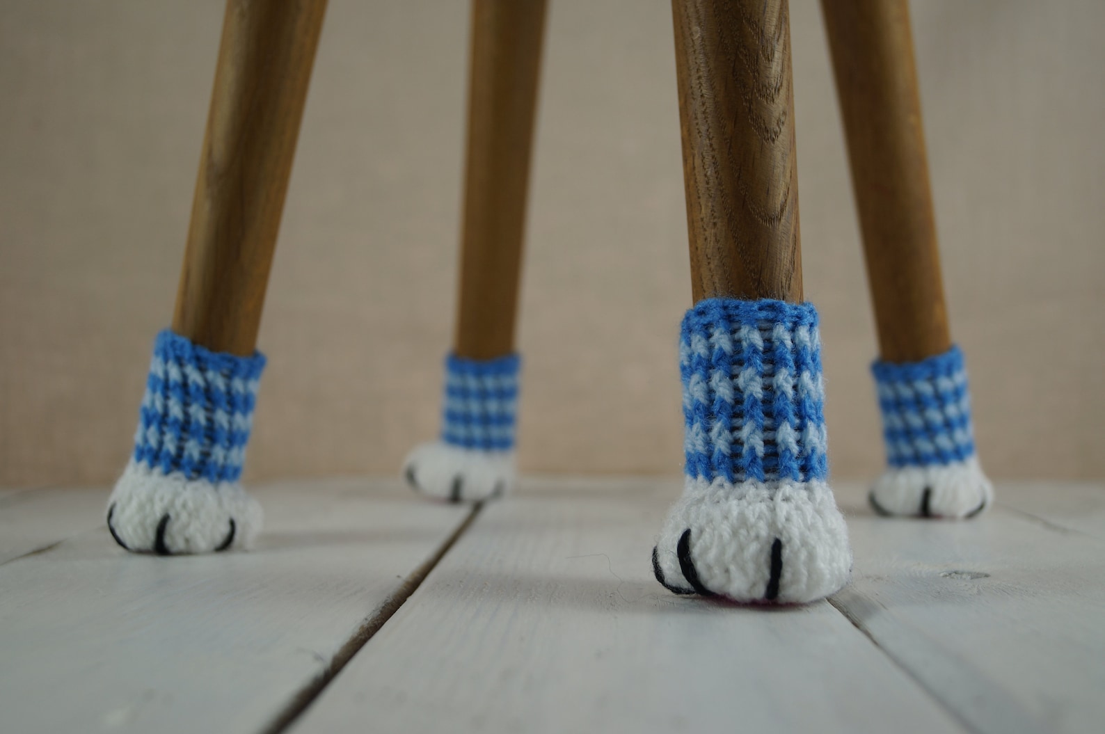 Cat Paws Chair Socks Knitting Pattern, Chair Leg Covers, Furniture ...