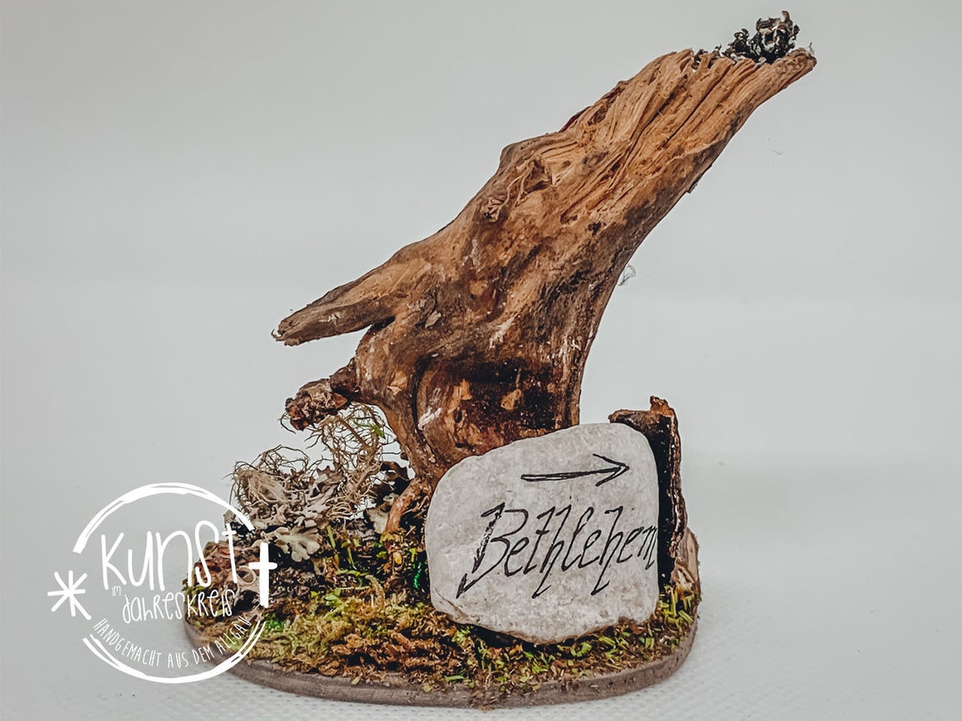 Miniature Signpost Sign bethlehem Stone - Etsy