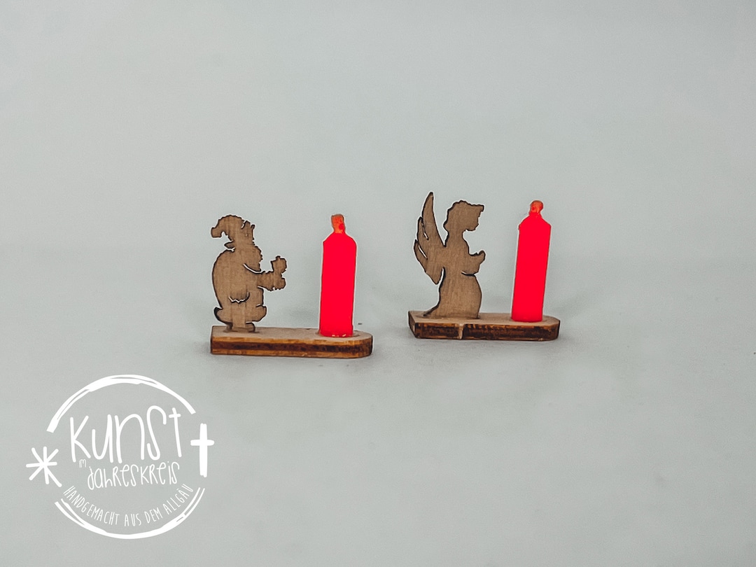 Gnome Fairy Dolls Miniature Candle Holder With Real Candles - Etsy