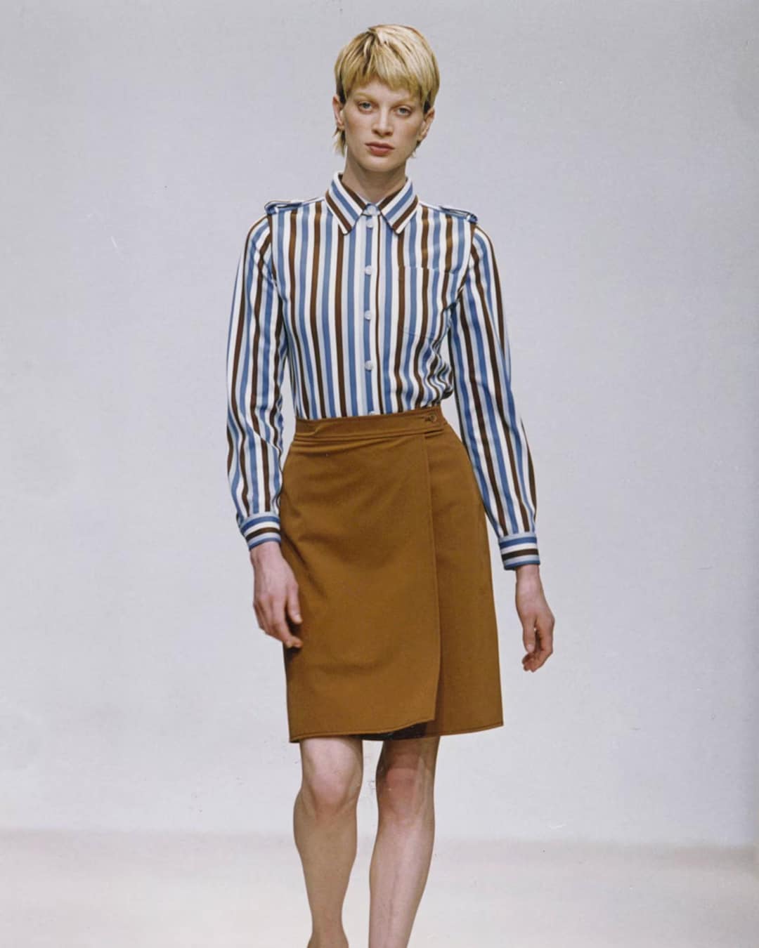 Vintage S/S 1996 Prada 'ugly Chic' Runway Tan Brown Wrap Skirt / IT 42 ...