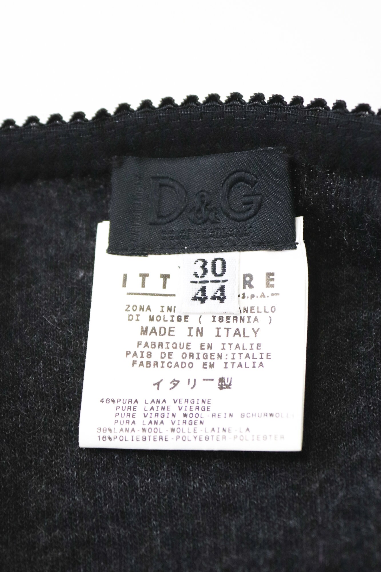 Vintage Dolce&gabbana DG Wool Herringbone Beaded Applications Dress ...
