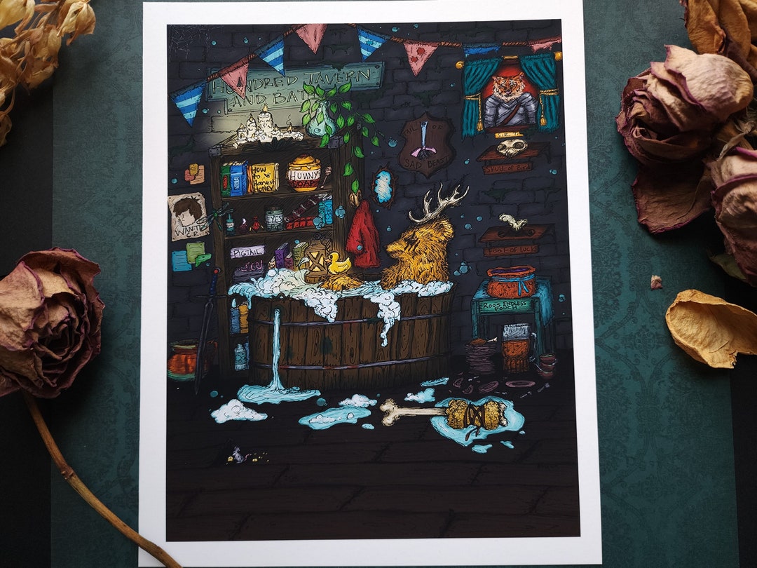 Pooh and Friends in Tavern | Medieval Art | RPG Art | Tavern Art | Dark ...