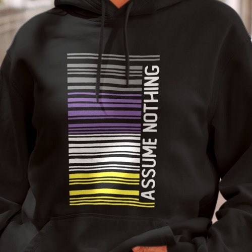 Non Binary Hoodie Nonbinary Flag Sweatshirt Nonbinary Etsy Uk