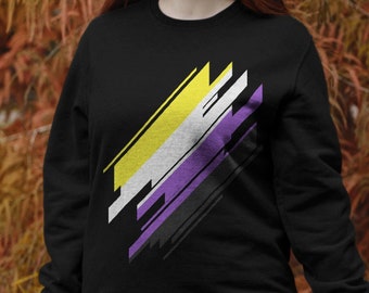Not a Girl Non Binary Pride Sweatshirt Nonbinary Sweater - Etsy