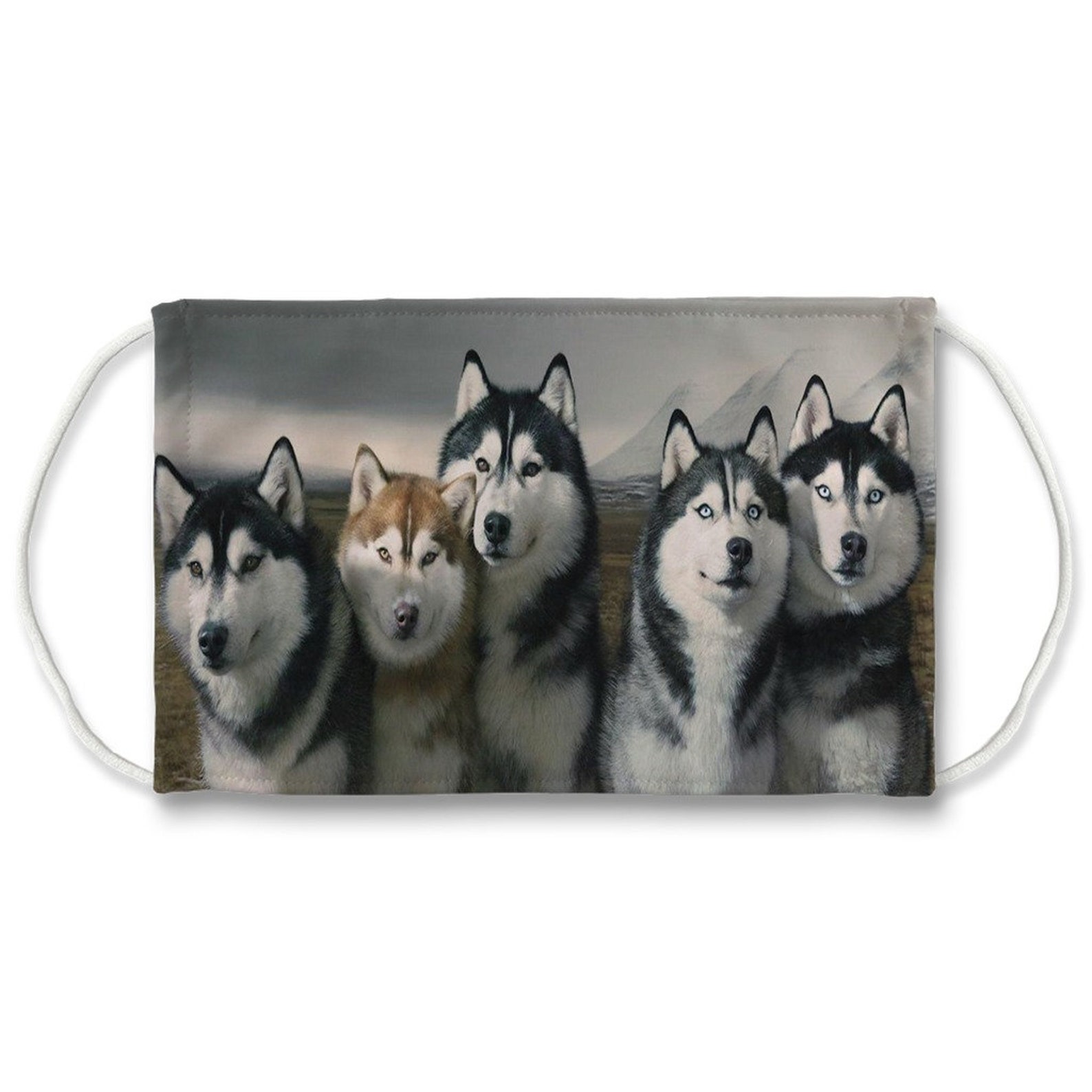 Siberian Husky Face Mask Dog Face Mask Kids / Adults / | Etsy