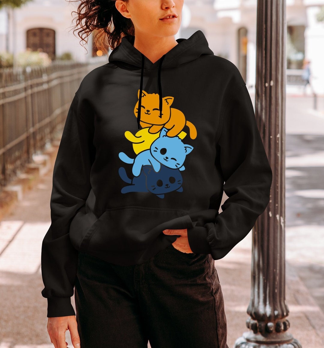 Aroace Pride Hoodie Aroace Flag Aromantic Asexual Cats LGBT Shirt ...