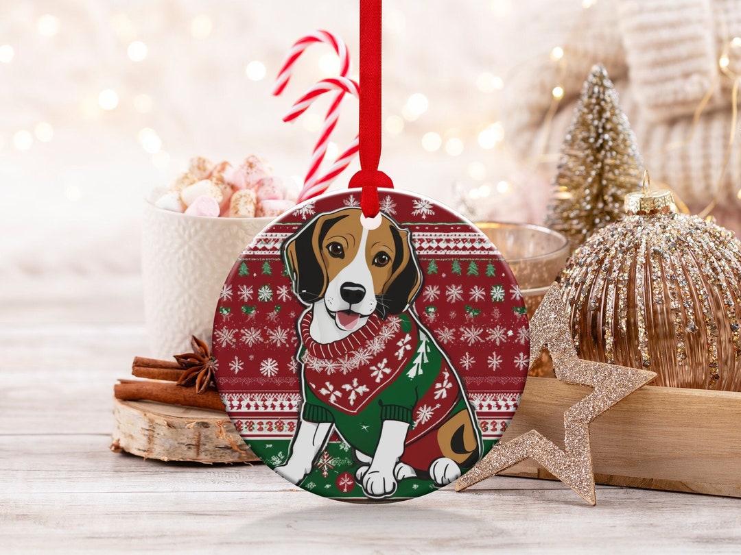 Beagle Christmas Ornament Beagle Dog Xmas Decor Gifts - Etsy