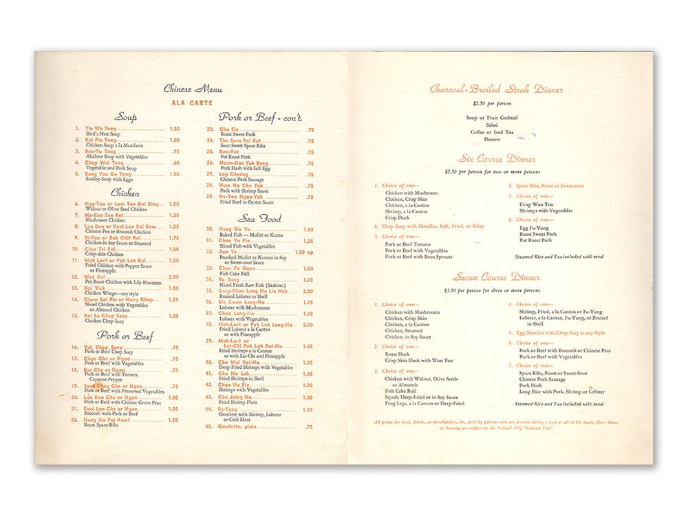 Restaurant Ephemera, Collectible Menu, Vintage Hawaii, Vintage Honolulu ...