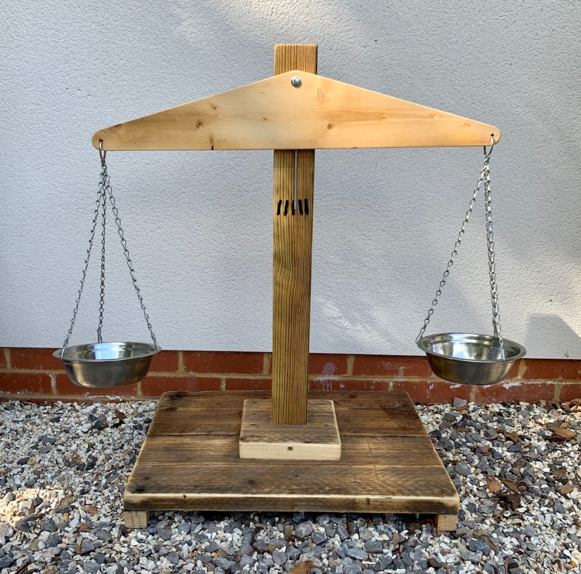Assembled Large Outdoor Wooden Balance Scales | Etsy