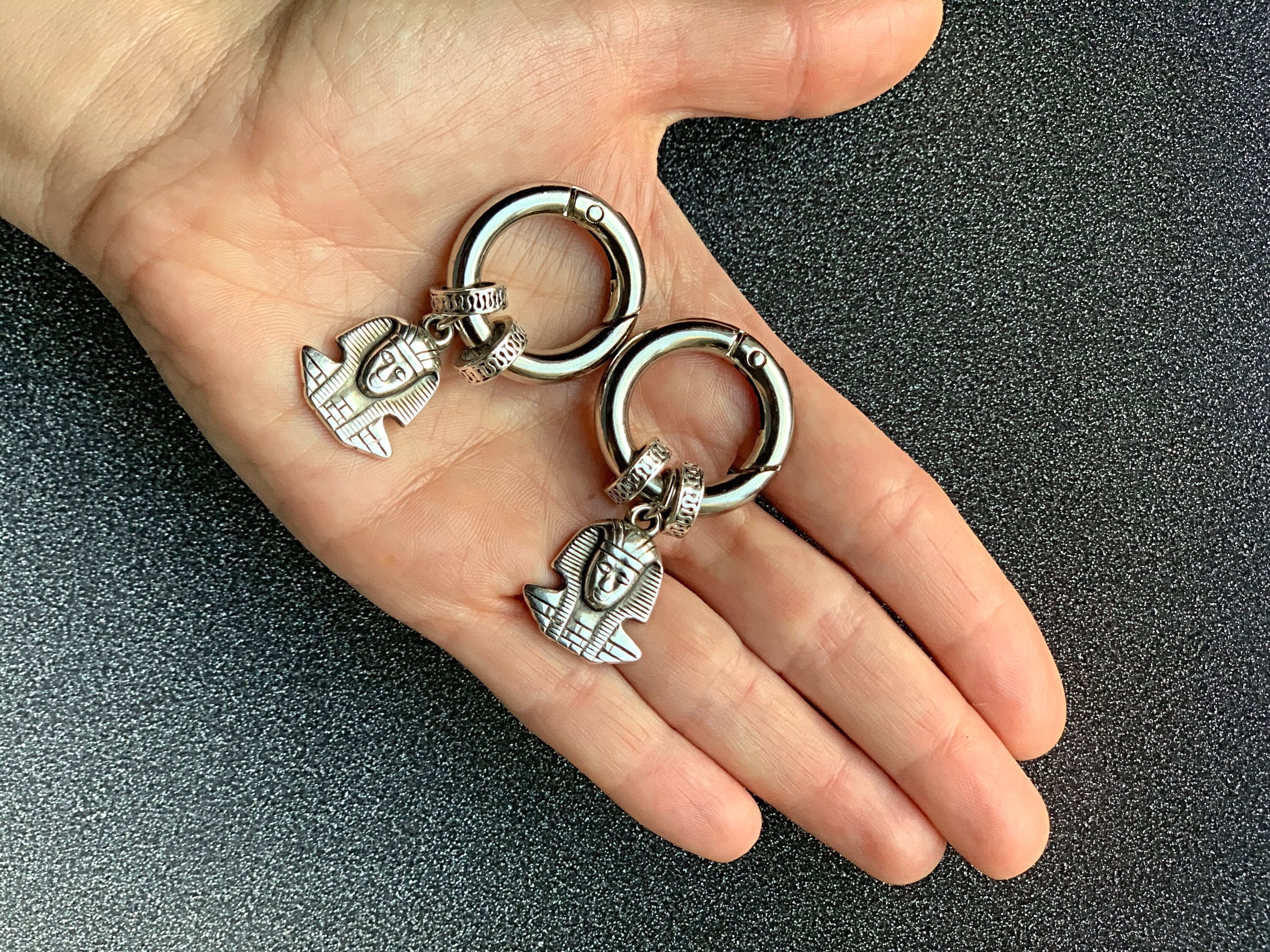 6g Ear Weights Silver Hoop Earweights Tribal Ear Weights - Etsy UK