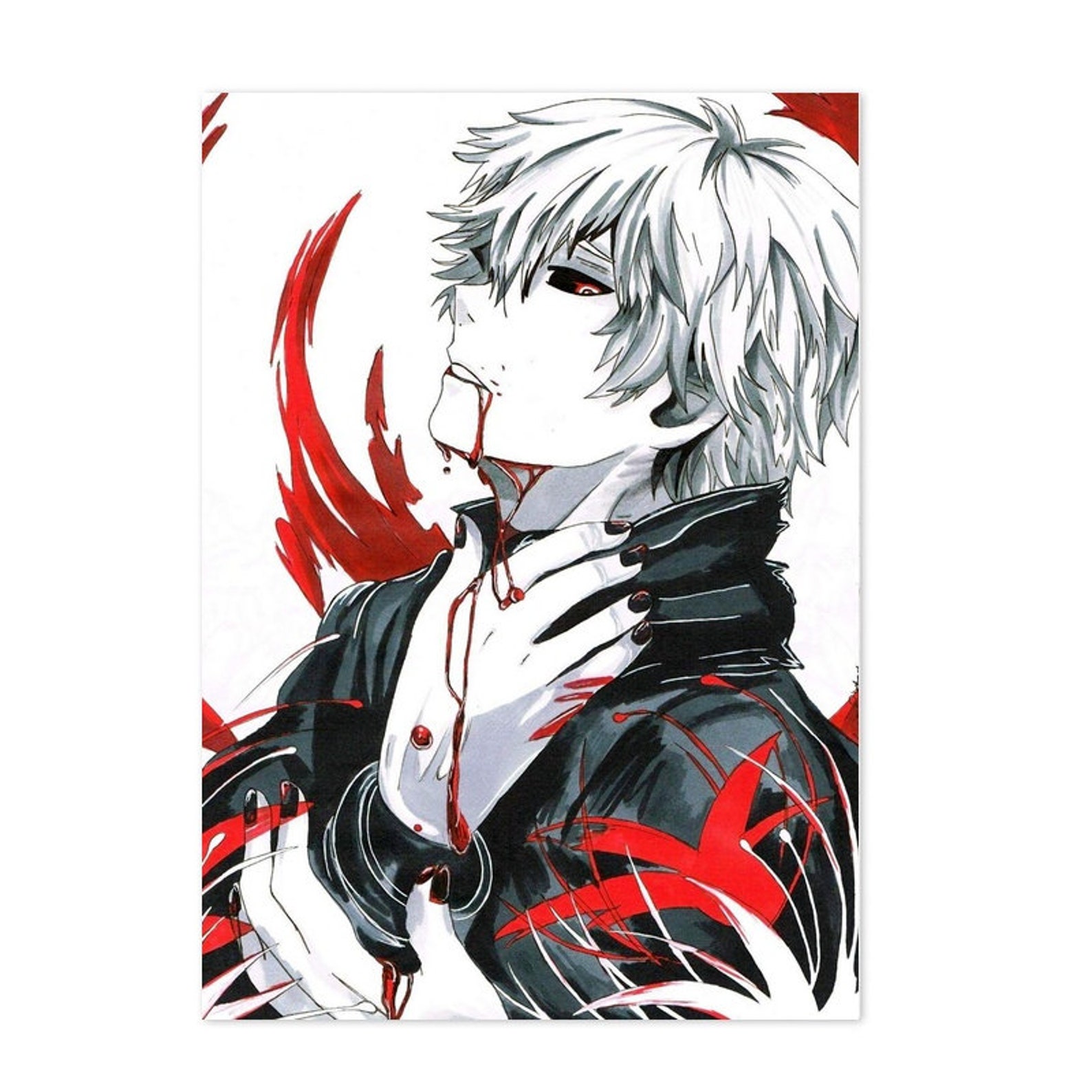 Anime Boy Poster Print on Silk Fabric Home Decor Unframed | Etsy