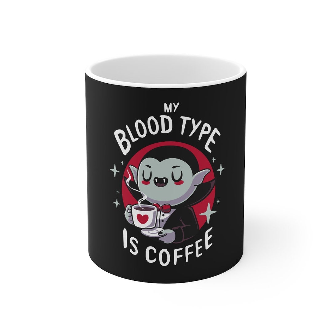Coffee Vampire Mug // Coffee Mug // Kawaii Dracula // Morning - Etsy