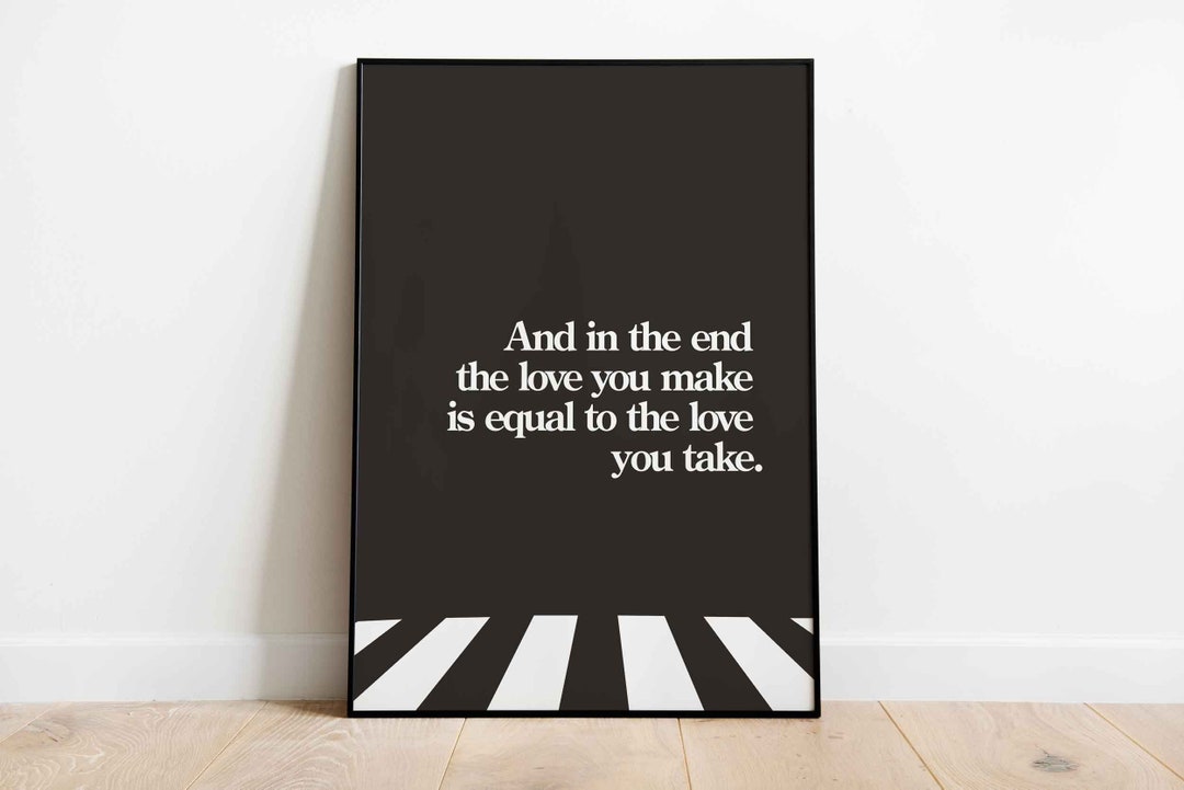Typographic Art | Graphic Design Poster | Minimalist Art | the Beatles ...