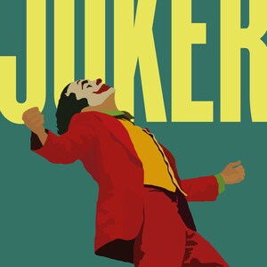 Graphic Design Poster | Minimalist Art | Joker - Etsy