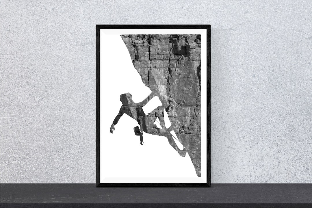 Rock Climbing Poster | Mountain Climbing | Mountain Climber | Rock ...