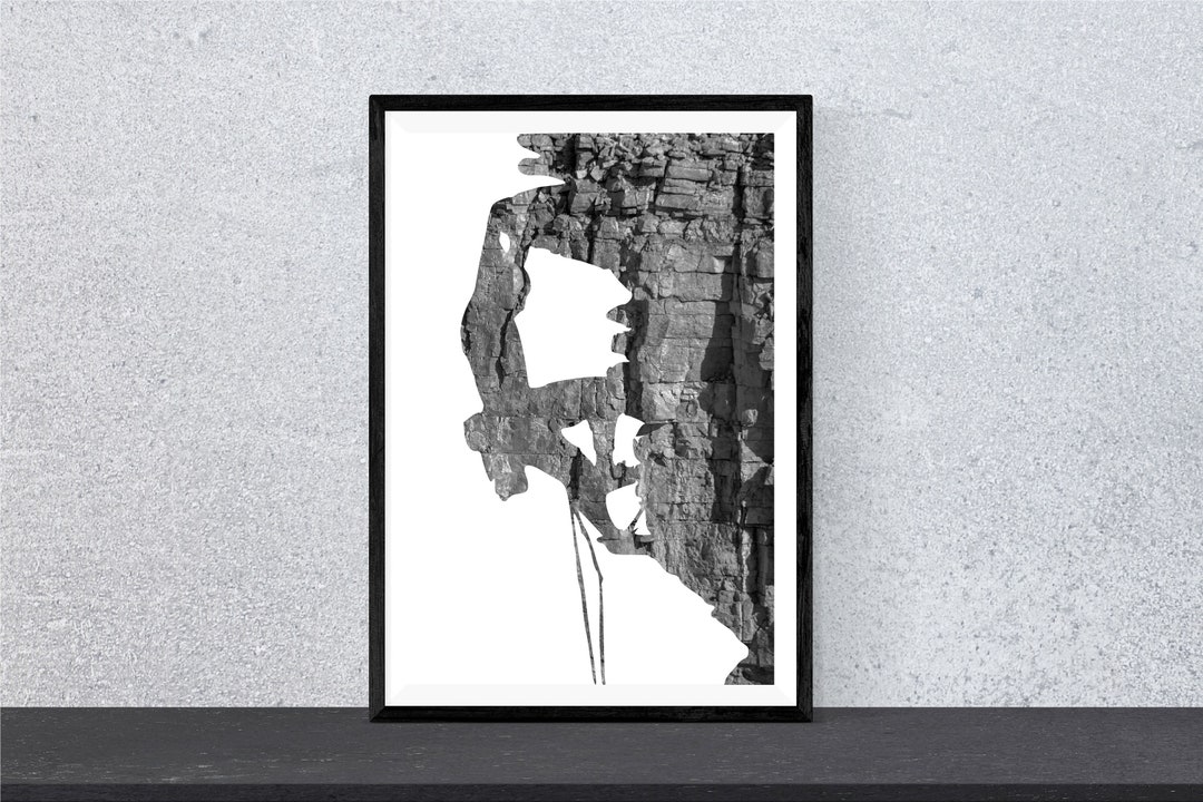 Rock Climbing Poster, Mountain Climbing, Mountain Climber, Rock ...