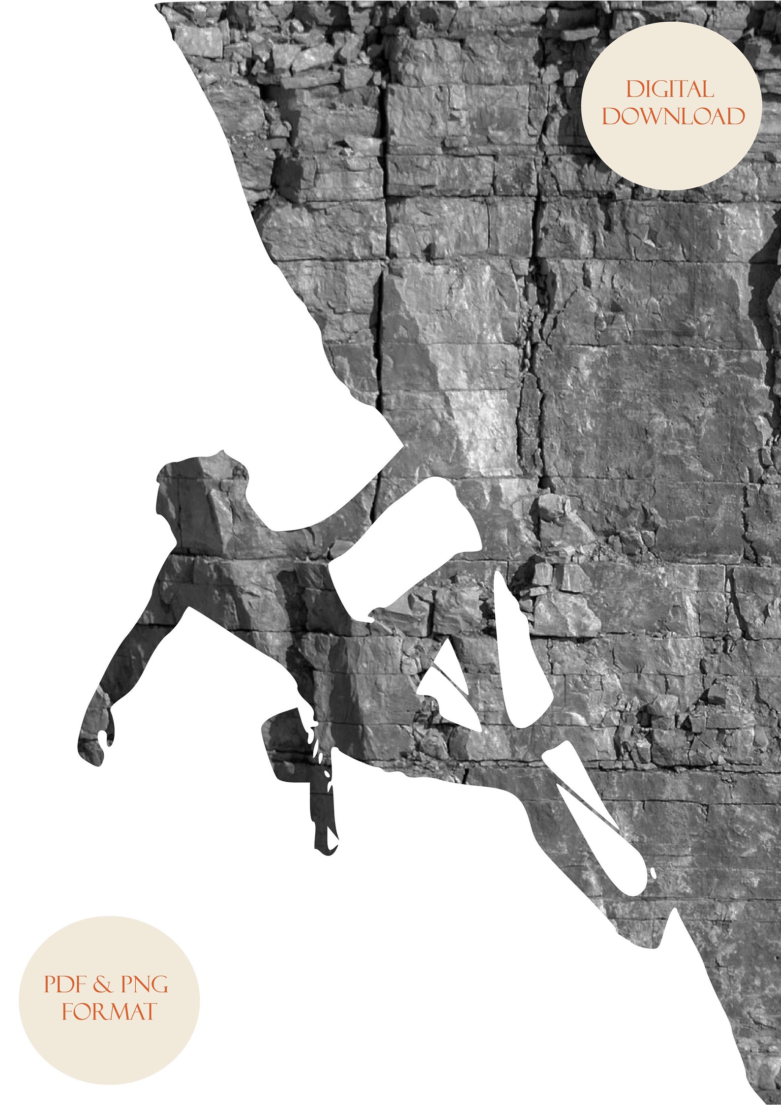 Rock Climbing Poster Mountain Climbing Mountain Climber - Etsy