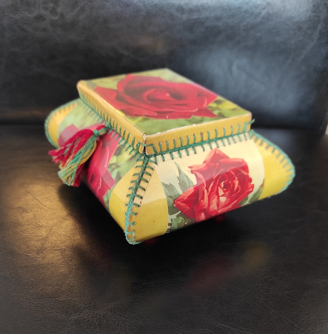 Vintage Cardboard Box Homemade Box From the Middle of the Last Century ...