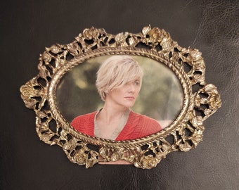 Two Vintage Italian Metal Brass Plated Frames Without Glass Cover/photo ...