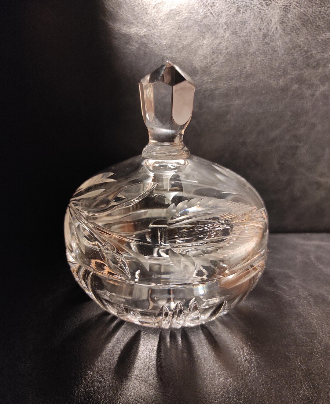 Vintage German Lead Crystal Trinket Box /crystal Glass Jewelry Box - Etsy