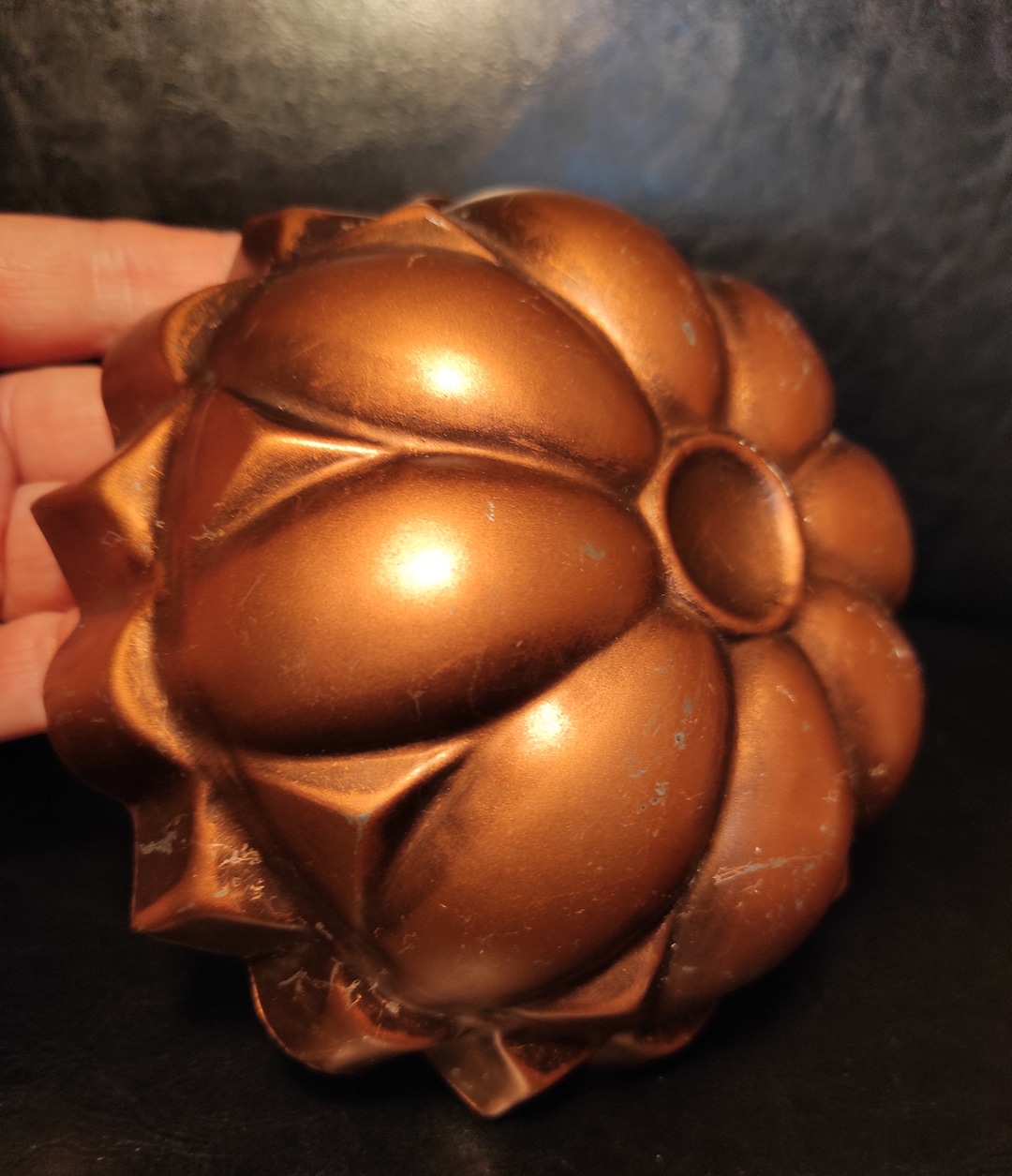 Vintage Copper-plated Steel Pudding or Baking Mold Old Baking Dish Made ...