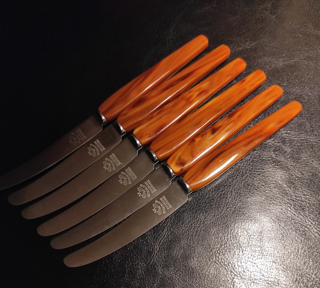Solingen Eichenlaub Vintage Set of 6 Fruit Knives With Bakelite Handles ...