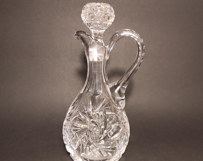 Vintage Lead Crystal Decanter With Stopper/small Lead Crystal Jug ...