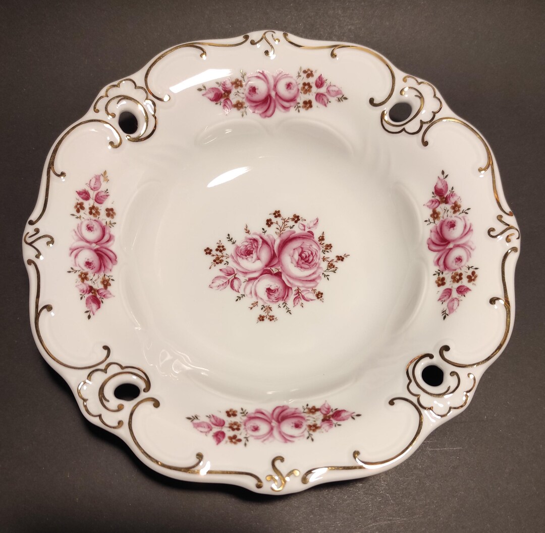 Weimar German Vintage Porcelain Fruit Bowl, Bread Dish, Salad Bowl 8 3/ ...