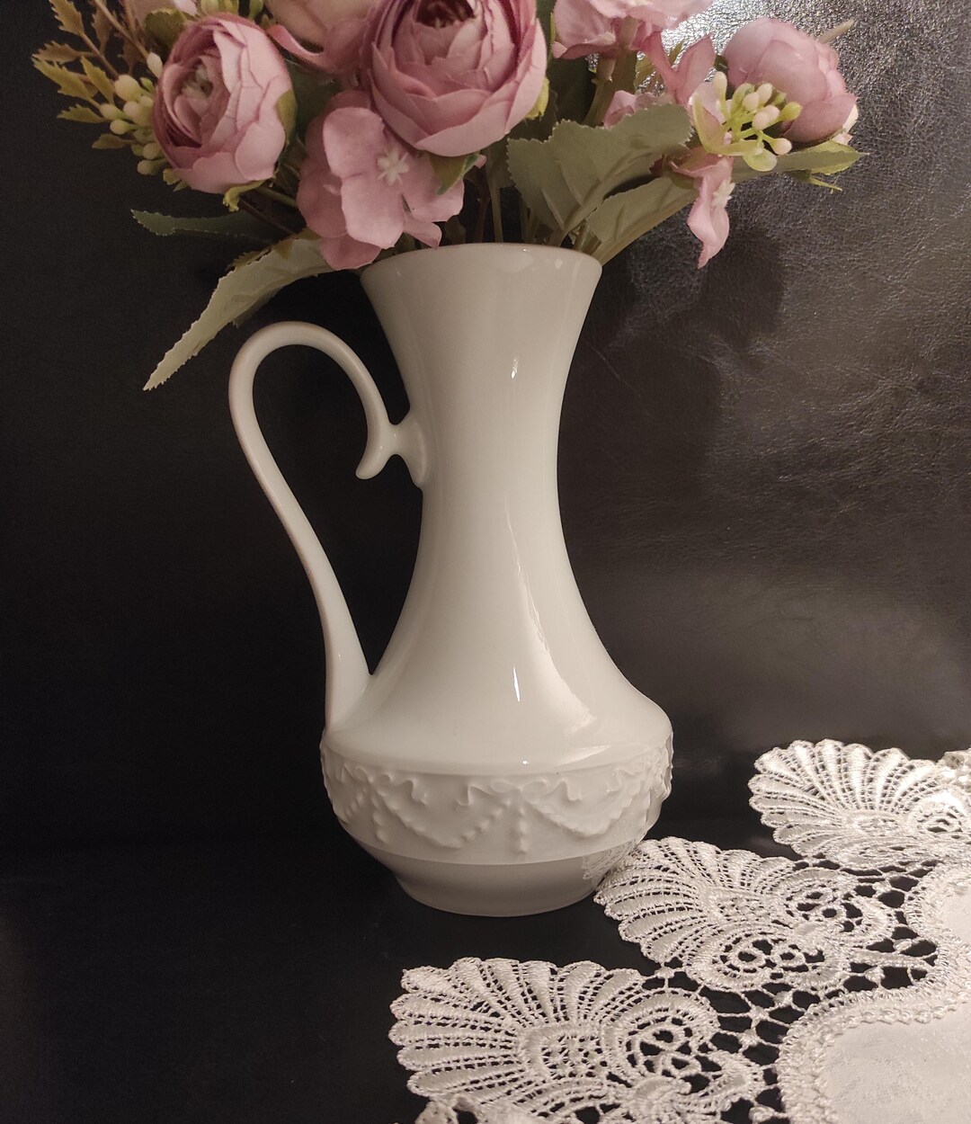 Vintage German White Porcelain Flower Vase/royal KPM - Kerafina ...