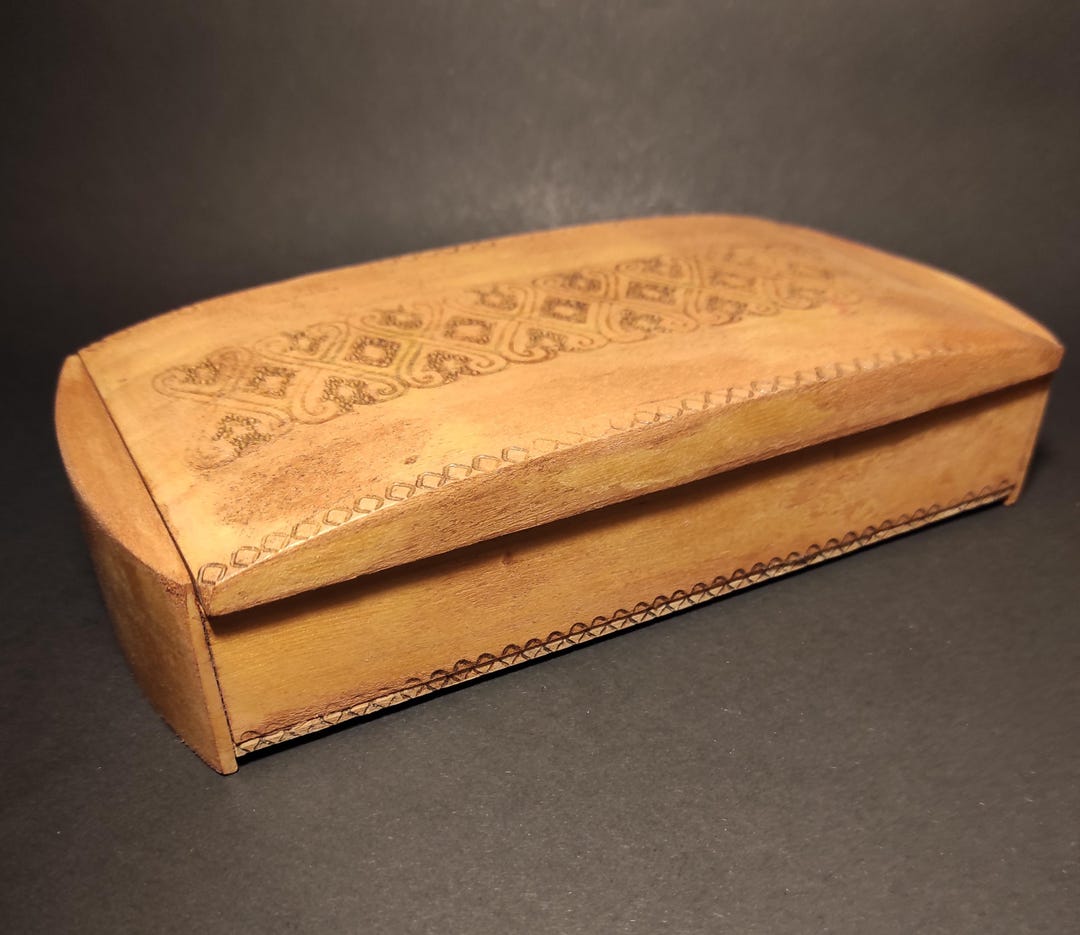 Vintage Wooden Cigarette Box/old Wooden Hand Carved Cigarette Storage ...
