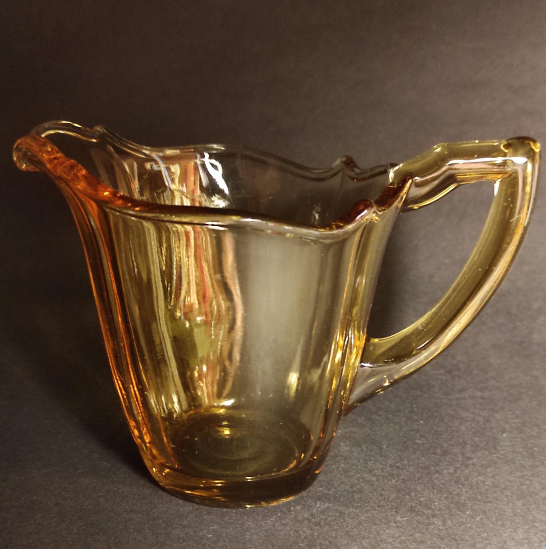 Glass Creamer - Antique Glass Sall Jug for Collection, Vintage Kitchen ...