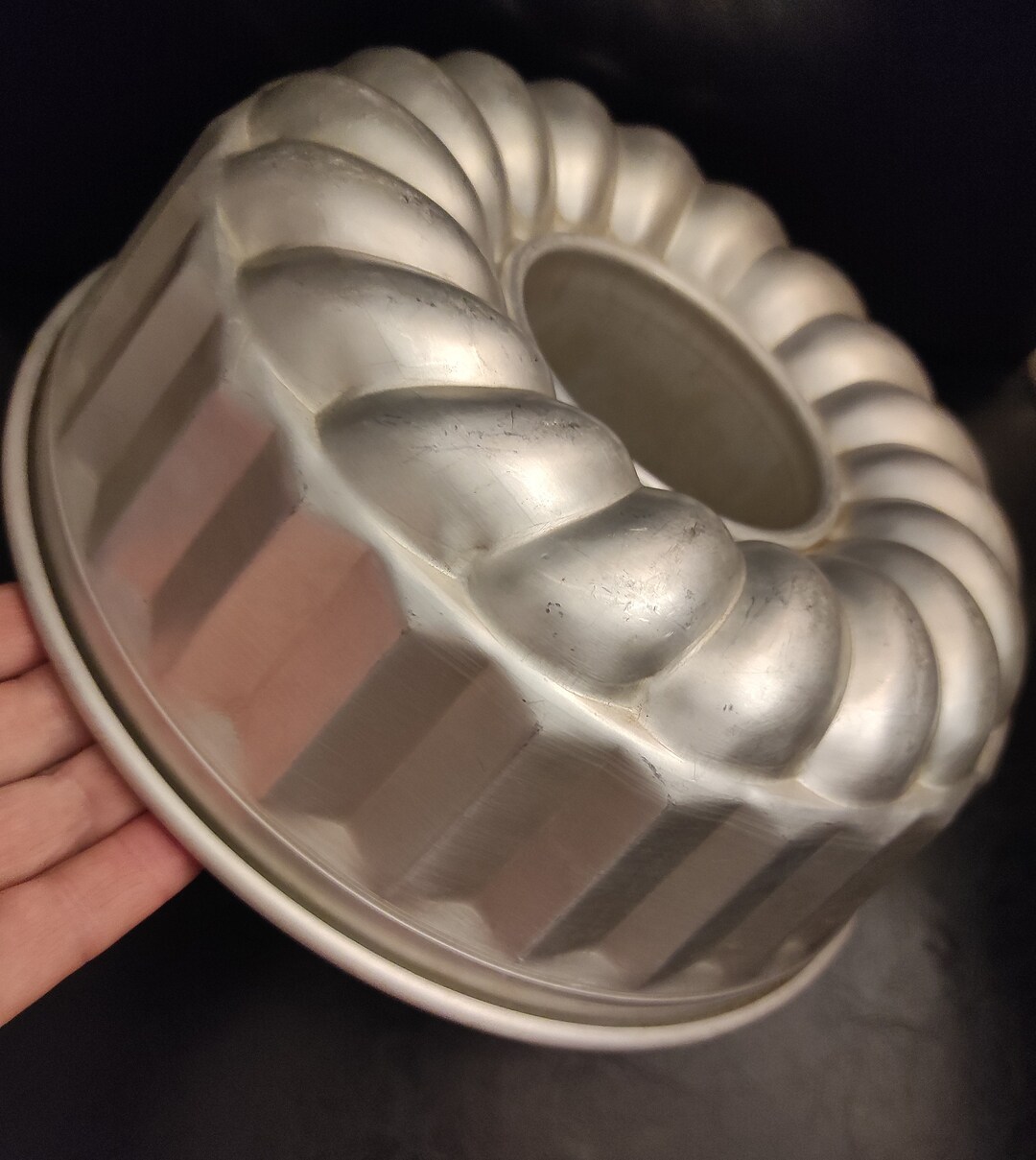Vintage Large Aluminum Pastry or Pudding Mold Vintage Aluminum Baking ...