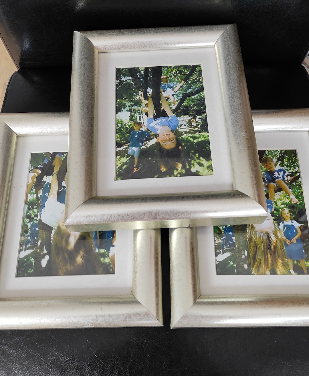 Set of 3 Large Silver Photo Frames - Etsy
