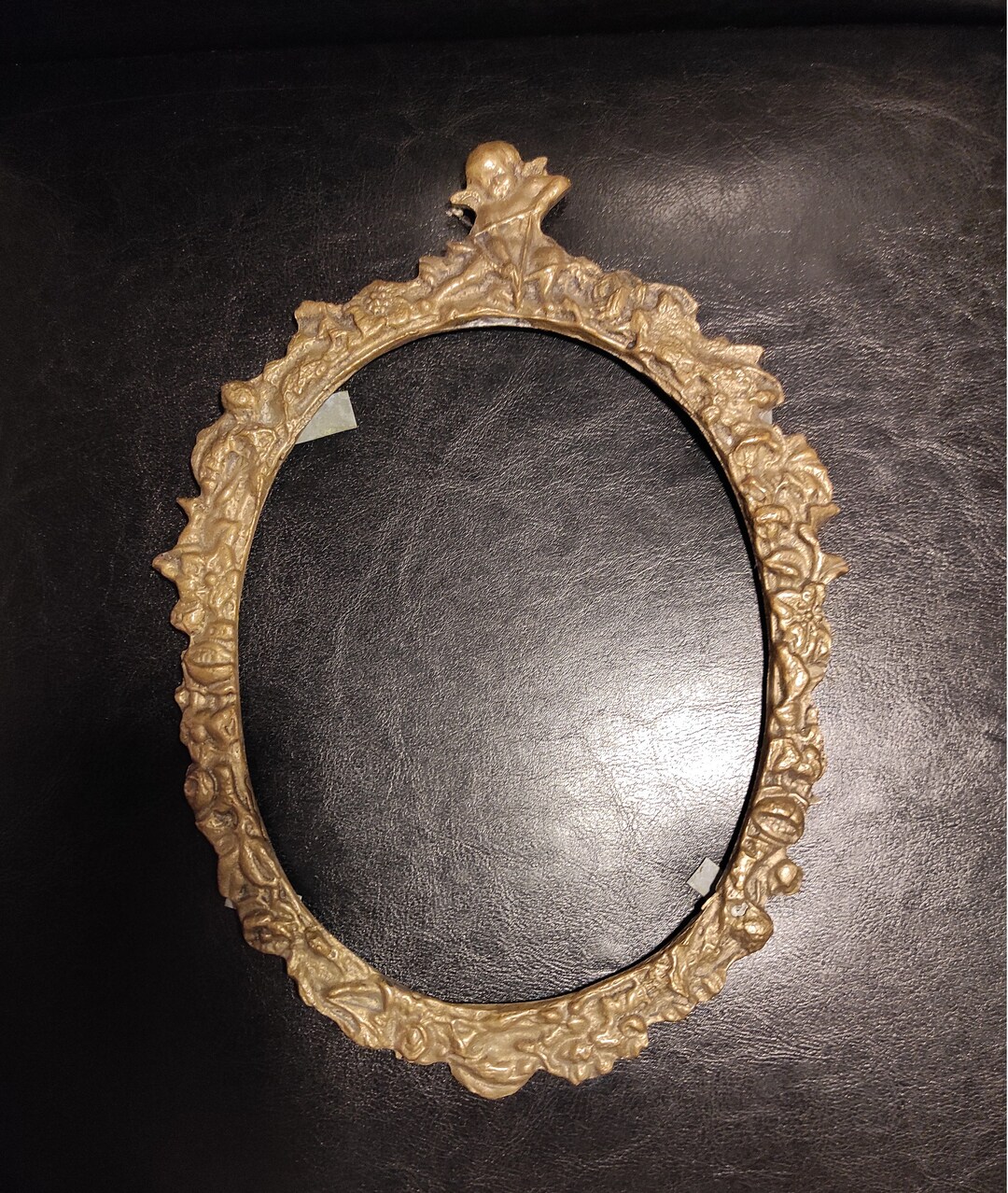 Vintage Large Oval Solid Brass Photo Frame Antique Brass Wall Frame for ...