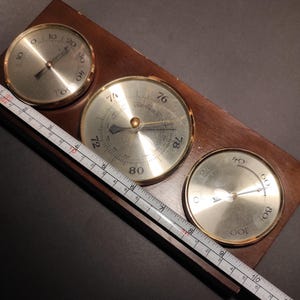 Vintage Room Thermometer, Barometer and Humidity Meter/ Old Wall ...