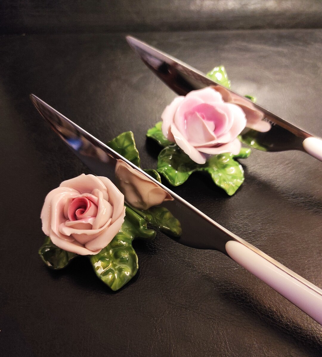 ALKA Kaiser/vintage German Porcelain Serving Knife Rests/ Porcelain ...