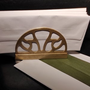 Vintage Brass Napkin Holder Solid Cast Brass Napkin Holder Vintage ...